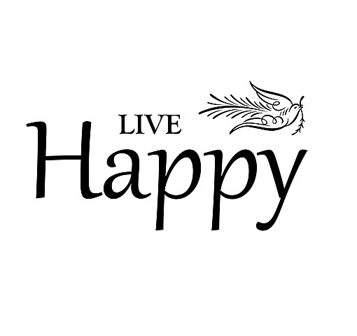 Live Happy Word Art