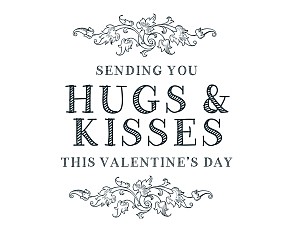 Hugs & Kisses Word Art – Squijoo.com