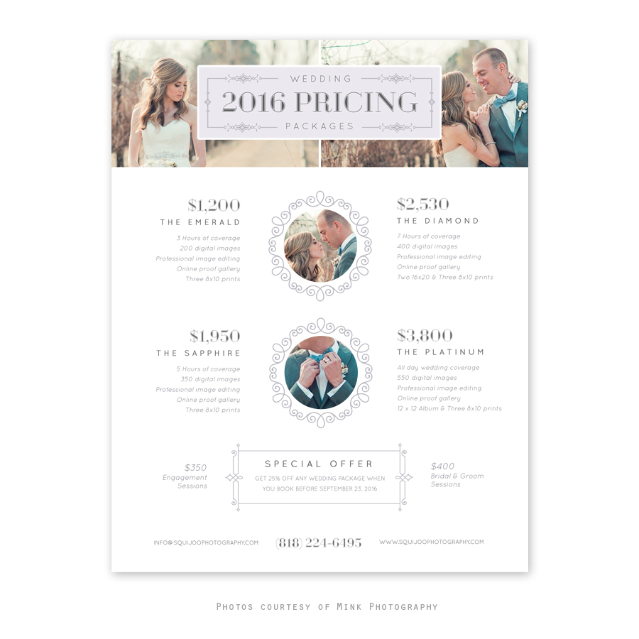 Emmora Wedding Pricing Guide Template Squijoo
