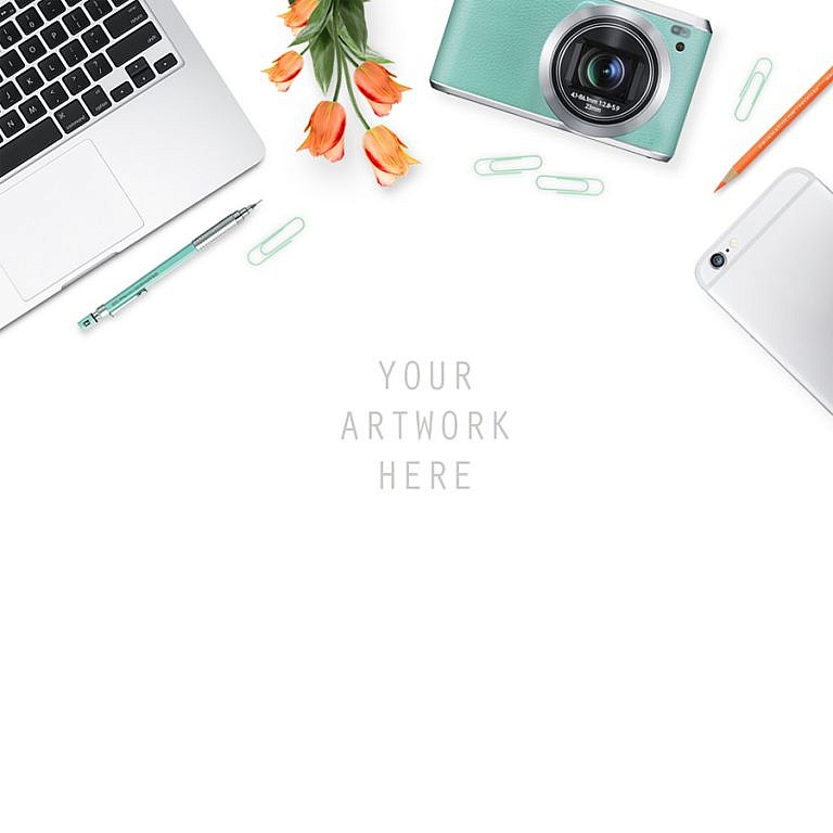 Pink Joy Desktop Mock Up Template – Squijoo.com