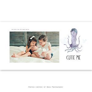 Sea Life Watercolor Album Book (12×12) – Squijoo.com