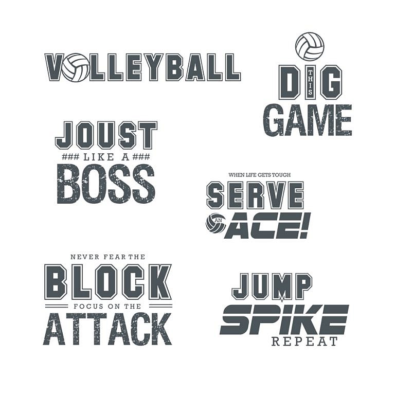 Sports Word Art Overlays – Volleyball – Squijoo.com