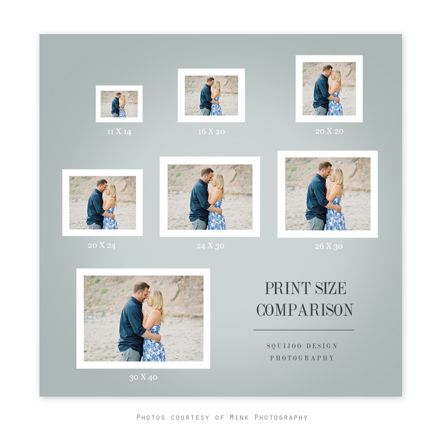 Print Size Comparison Template Squijoo