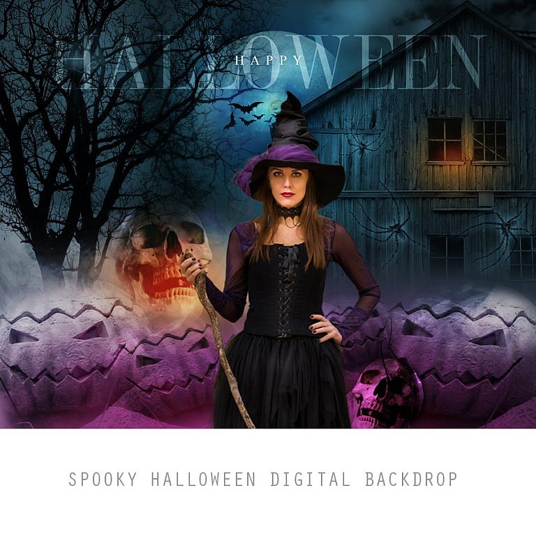 Spooky Halloween Digital Backdrop – Squijoo.com