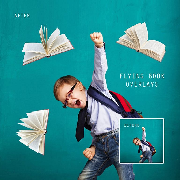 Flying Book Overlays – Squijoo.com