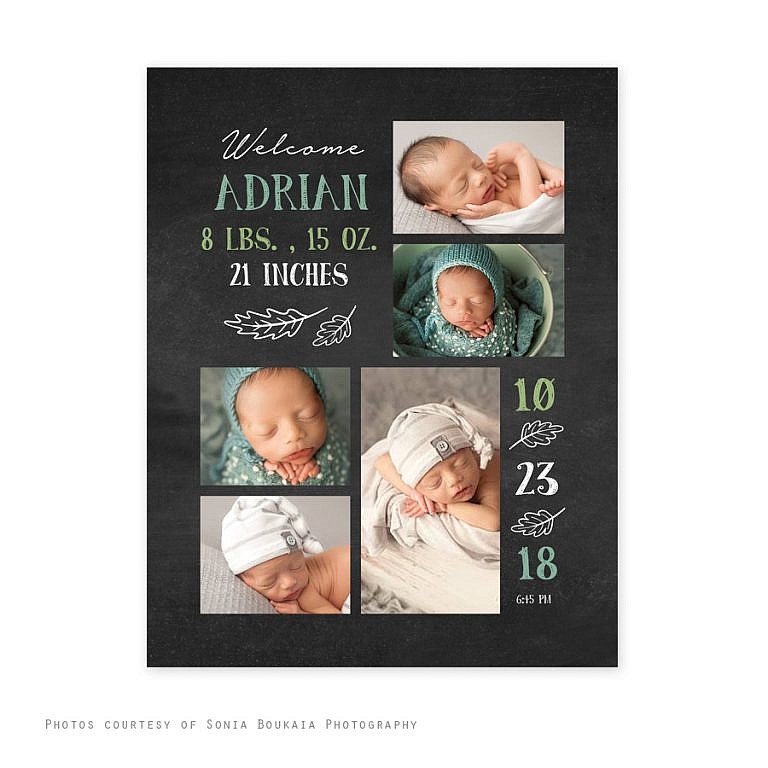 Cute Newborn Chalkboard Collage 11 x 14 – Squijoo.com