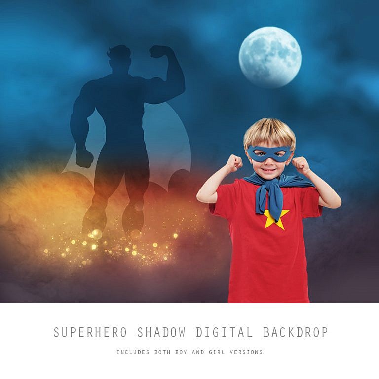 Superhero Shadow Digital Backdrops (16×20) – Squijoo.com