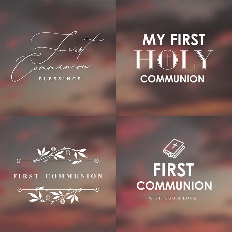First Communion Word Art Overlays – Squijoo.com