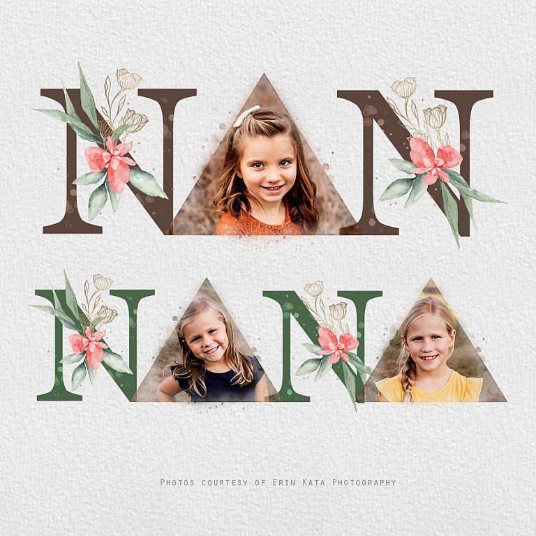 Watercolor NAN and NANA Word Photo Art – Squijoo.com
