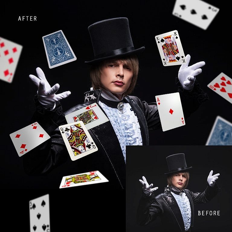 Flying Playing Card Digital Overlays – Squijoo.com