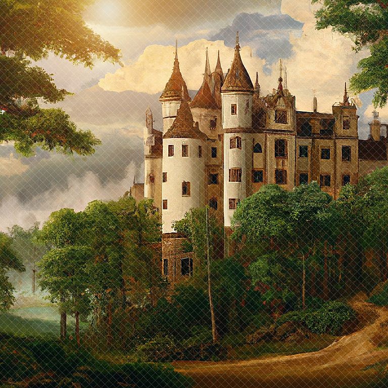 Painted Fairy Tale Digital Backdrop – Castle – Squijoo.com