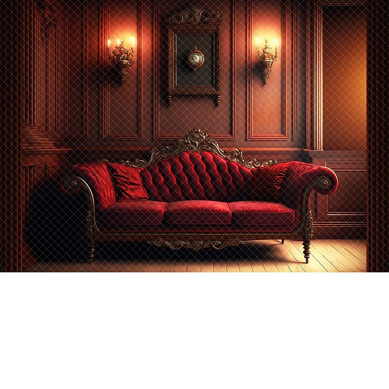 Vintage Room Digital Backdrop – Framed – Squijoo.com