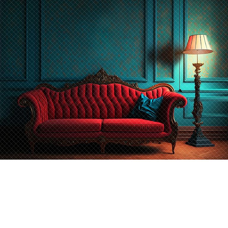 Vintage Room Digital Backdrop – Aqua – Squijoo.com