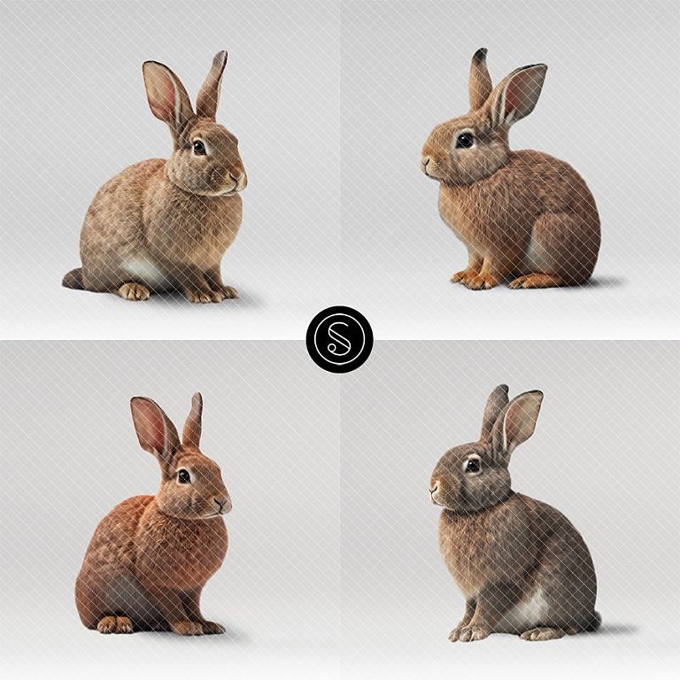 Bunny Rabbit Digital Overlays – Squijoo.com
