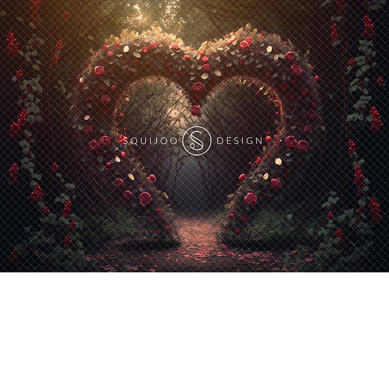 Magical Heart Rose Arch Digital Backdrop – Squijoo.com