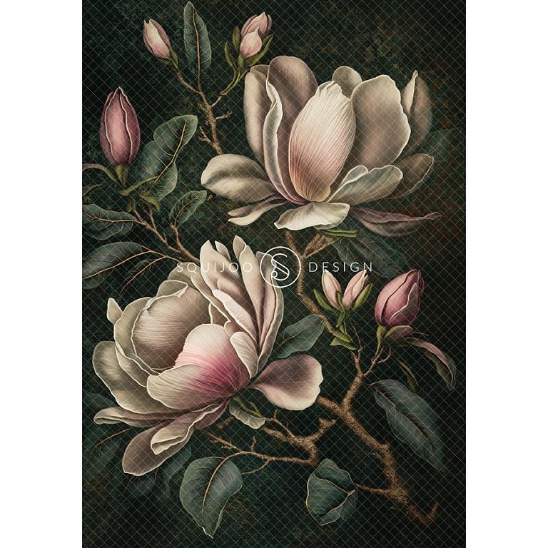 Painted Magnolia Digital Backdrop – Juniper – Squijoo.com