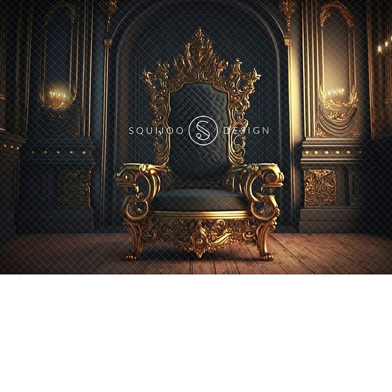 Palace Throne Digital Backdrop – Black Knight – Squijoo.com