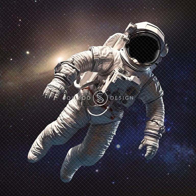 Outer Space Digital Backdrop – Astronaut – Squijoo.com