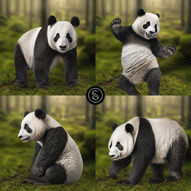Cute Panda Bear Digital Overlays – Squijoo.com