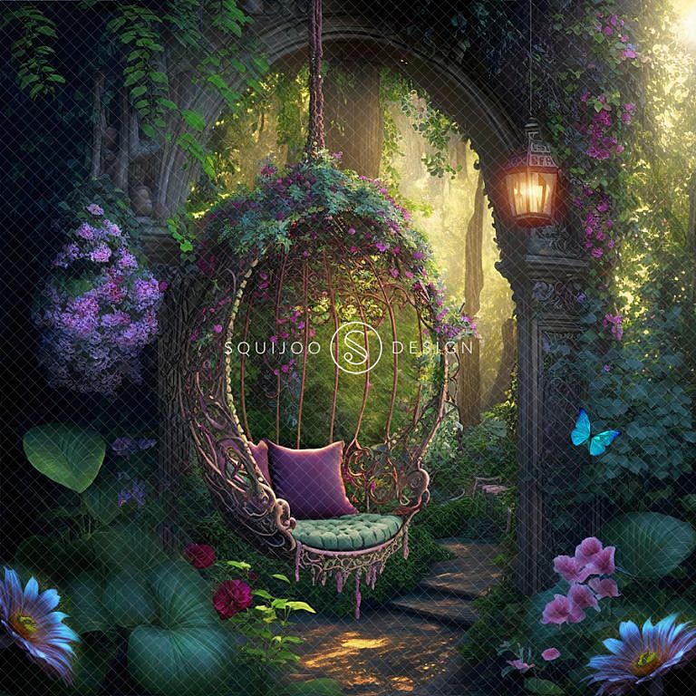 Enchanted Forest Swing Digital Backdrop – Squijoo.com