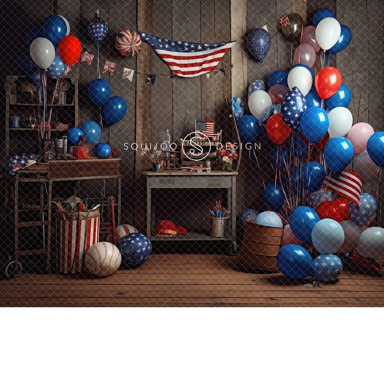4th Of July Digital Backdrop – Rustic Decor – Squijoo.com