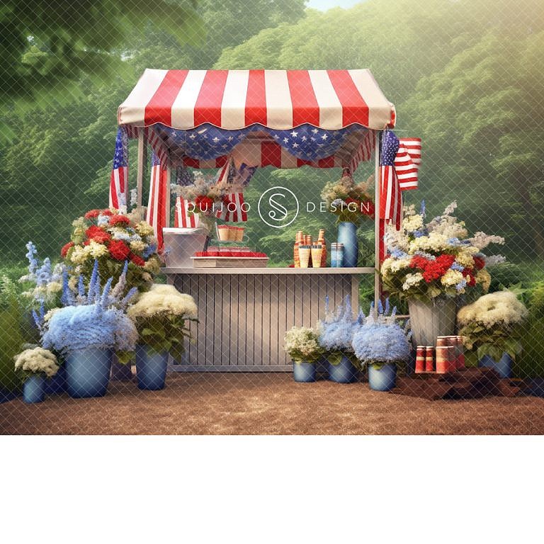 4th Of July Digital Backdrop – Garden Stand – Squijoo.com