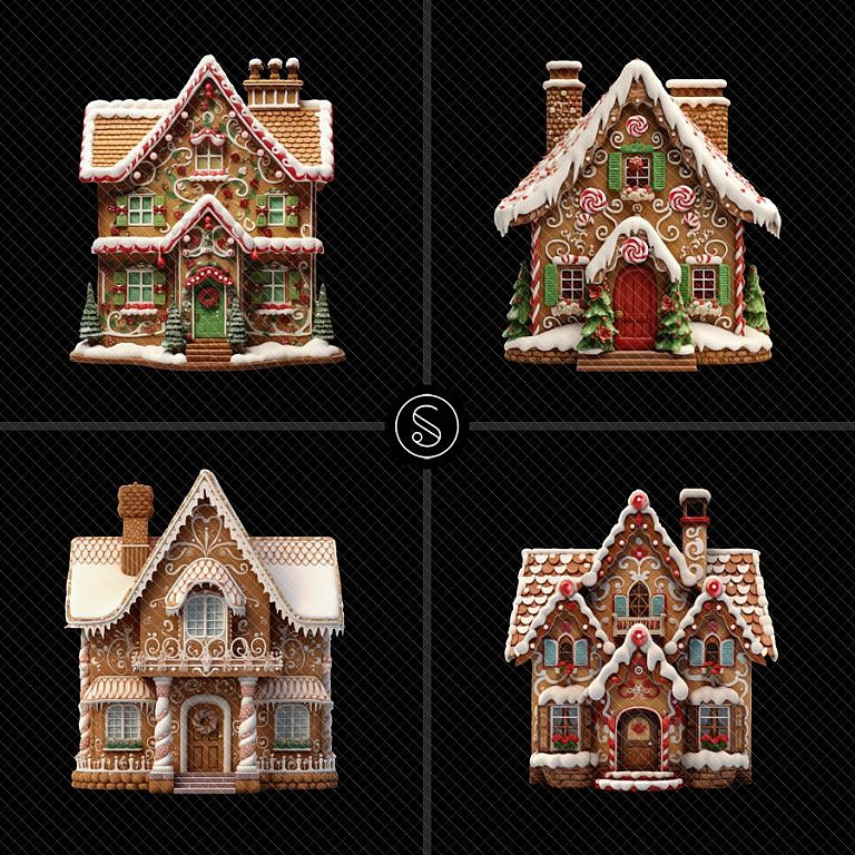 Gingerbread House Digital Overlays – Squijoo.com