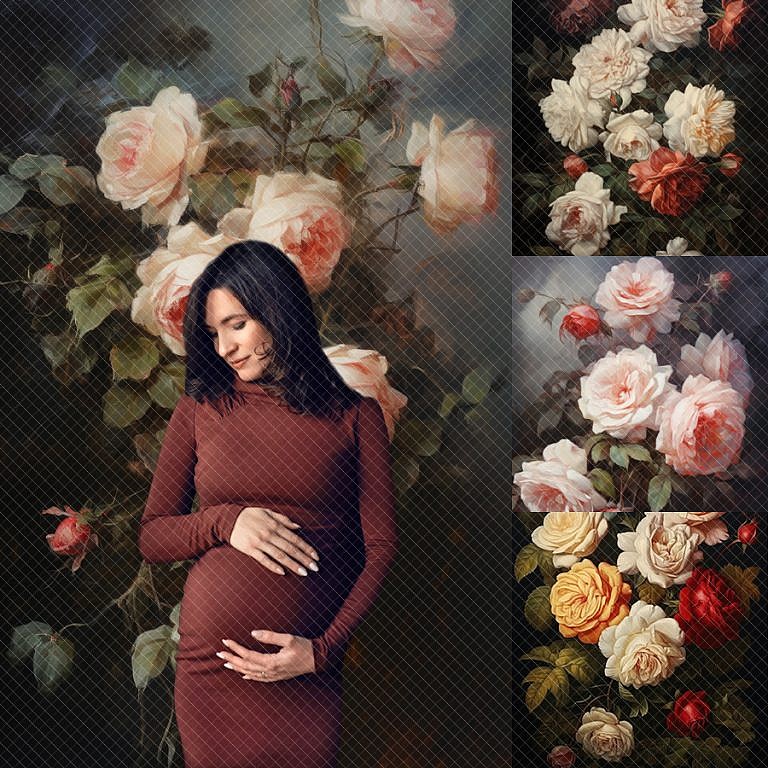 Vintage Roses Digital Backdrops – Squijoo.com