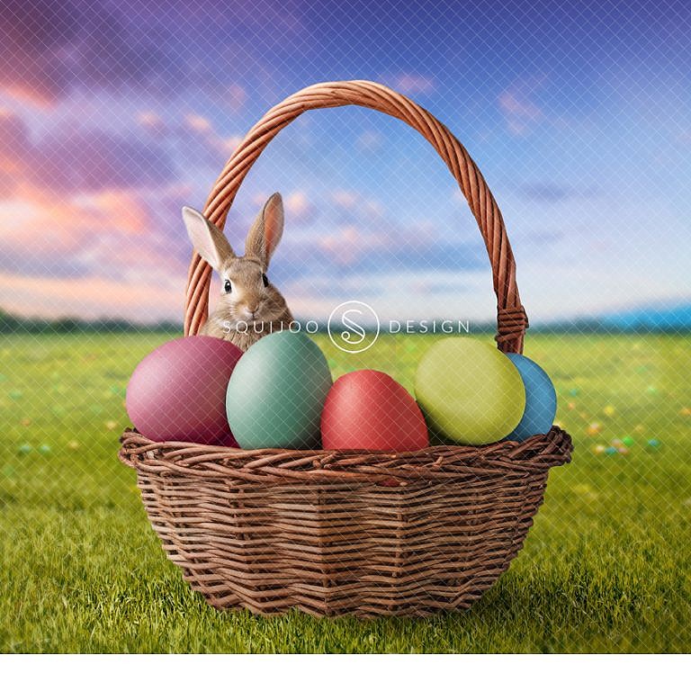Giant Easter Basket Digital Backdrop – Squijoo.com