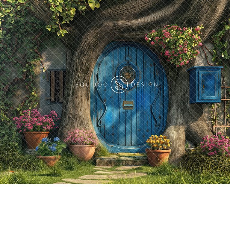 Spring Tree House Digital Backdrop – Squijoo.com