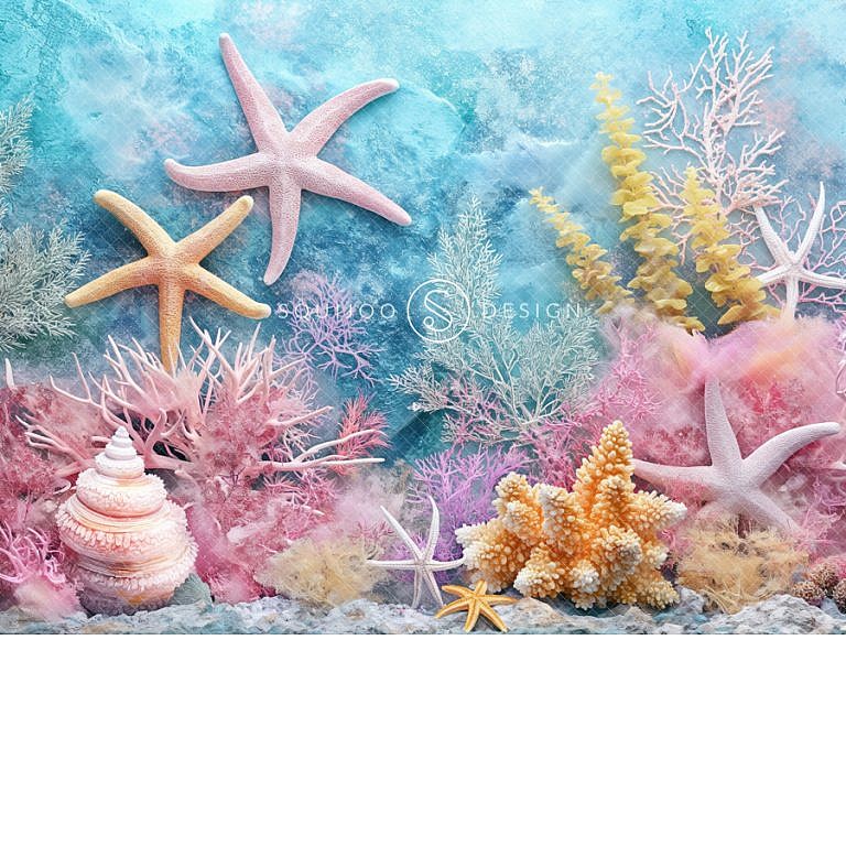 Under the Sea Coral Digital Backdrops – Squijoo.com