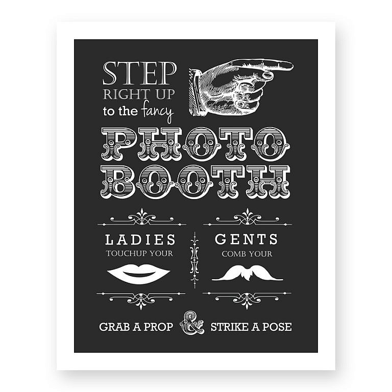 Photo Booth Card Template – Glitters – Squijoo.com