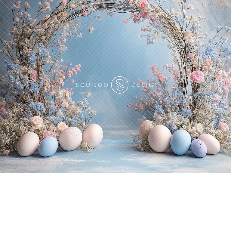 Easter Digital Backdrop – Pastel Arch – Squijoo.com