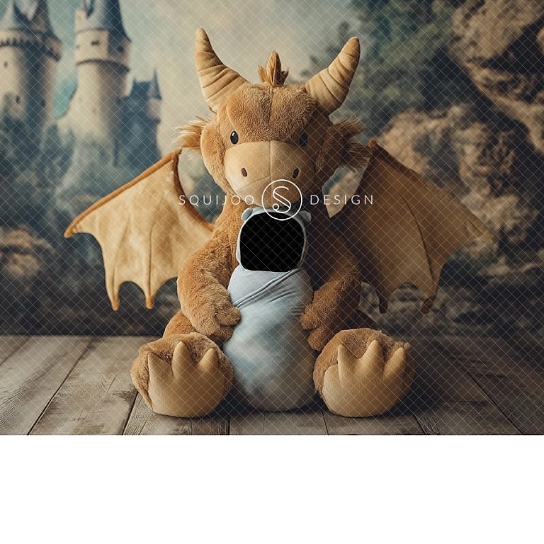 Face Insert Newborn Digital Backdrop – Cute Dragon – Squijoo.com