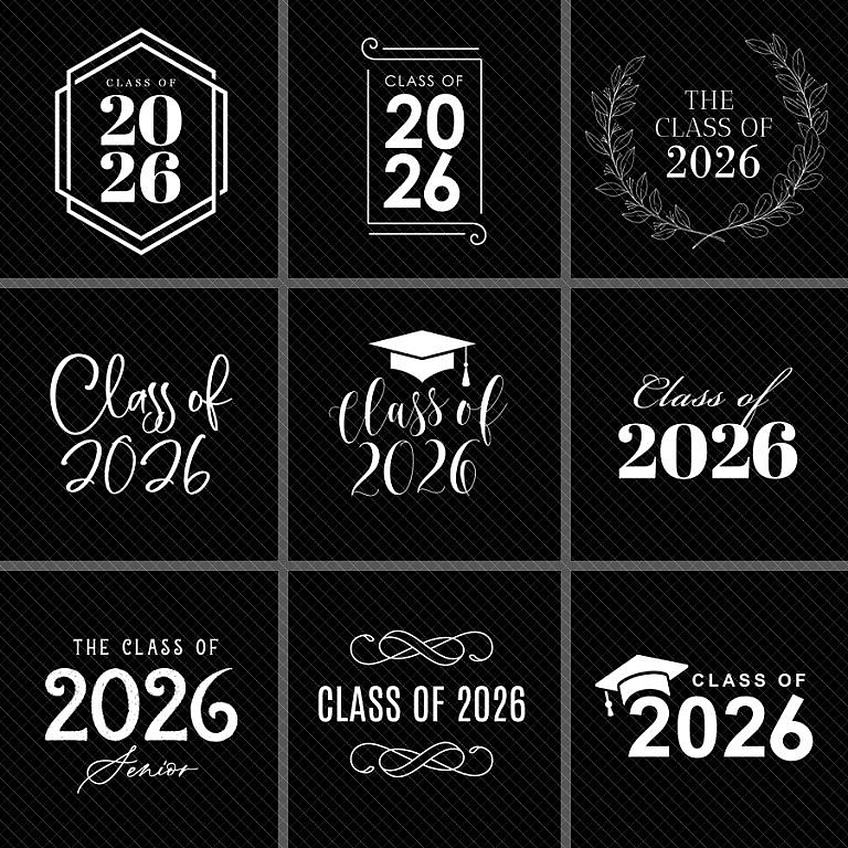 Class Of 2026 Senior Wordart Overlays – Squijoo.com