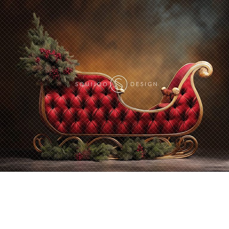 Christmas Digital Backdrop – Studio Sleigh – Squijoo.com